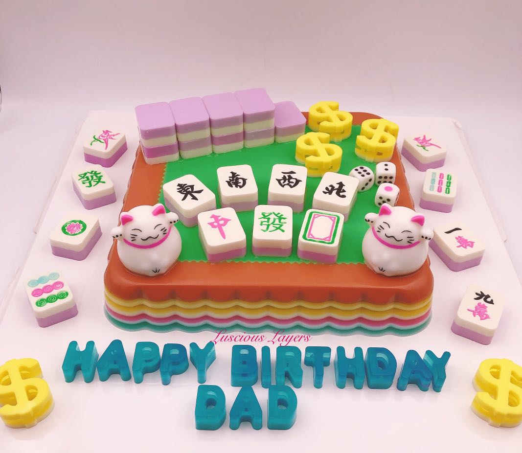 Mahjong jelly cake, Food & Drinks, Homemade Bakes on Carousell