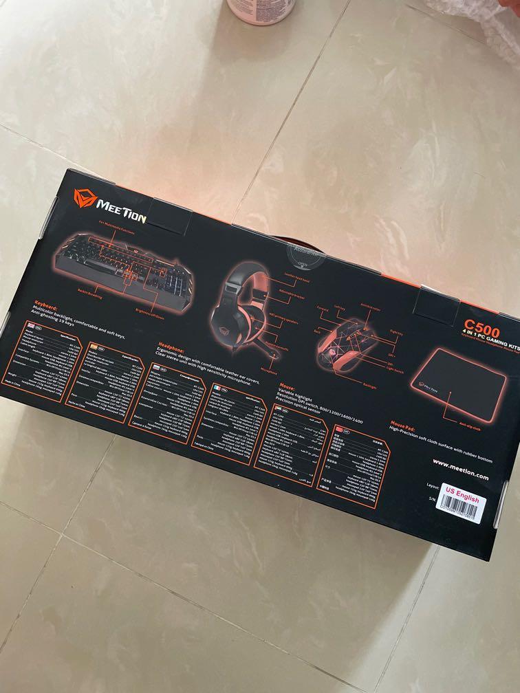 Meetion C500 4-in-1 PC Gaming Kit, Computers & Tech, Parts ...