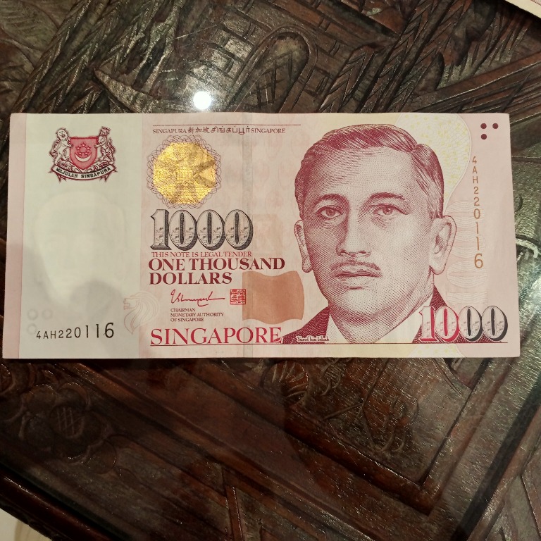 MINT SINGAPORE 1000 DOLLAR NOTE, Hobbies & Toys, Collectibles ...