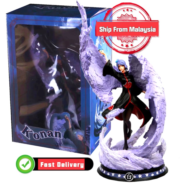 Naruto Shippuden Anime AKATSUKI Konan Action Figure 39cm PVC Statue ...