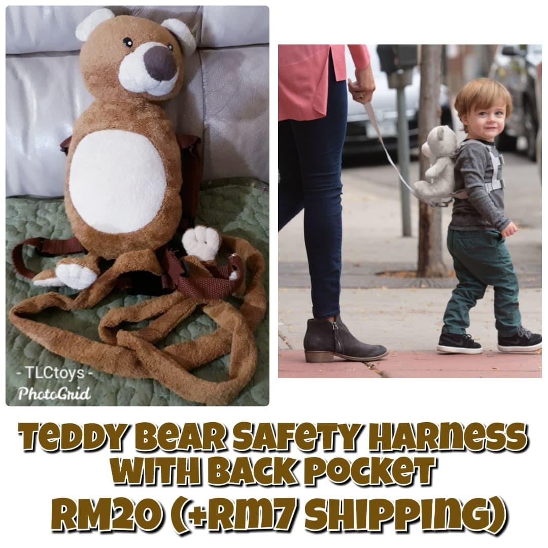 NEW Teddy Bear Safety Harness with Back Pocket, Babies & Kids, Infant ...