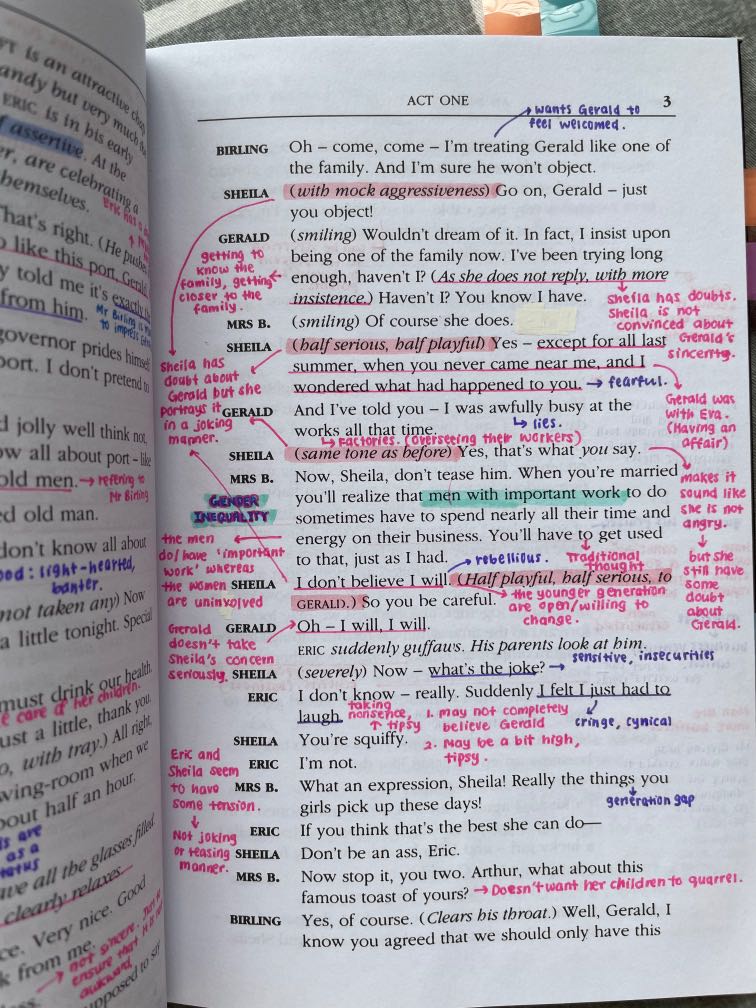 BOOK ANNOTATIONS (An Inspector Calls) , Hobbies & Toys, Books ... BOOK ANNOTATIONS (An Inspector Calls) , Hobbies & Toys, Books ...
