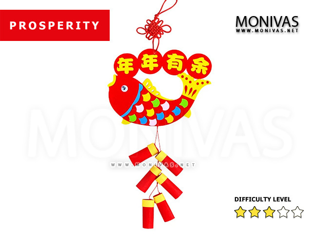 Prosperity Fish Chinese New Year Decorations DIY CNY Firecrackers ...
