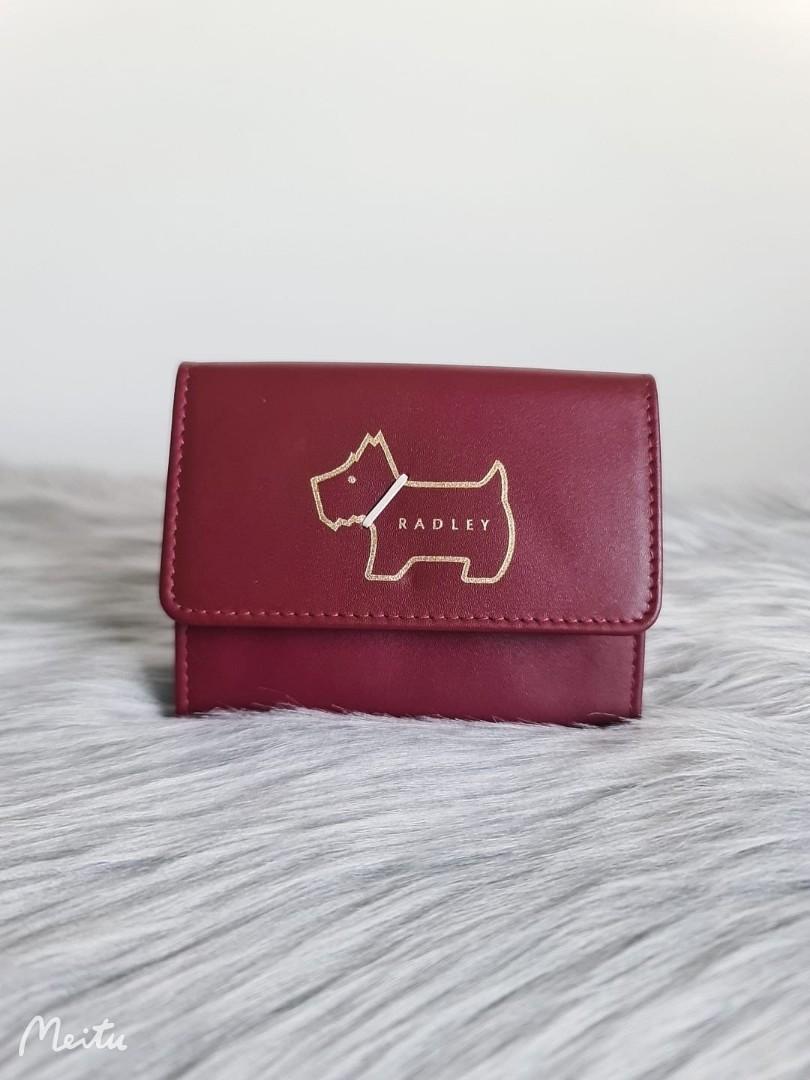 Radley Heritage Dog Outlined Leather Tri-Fold Small Purse, Women's ...