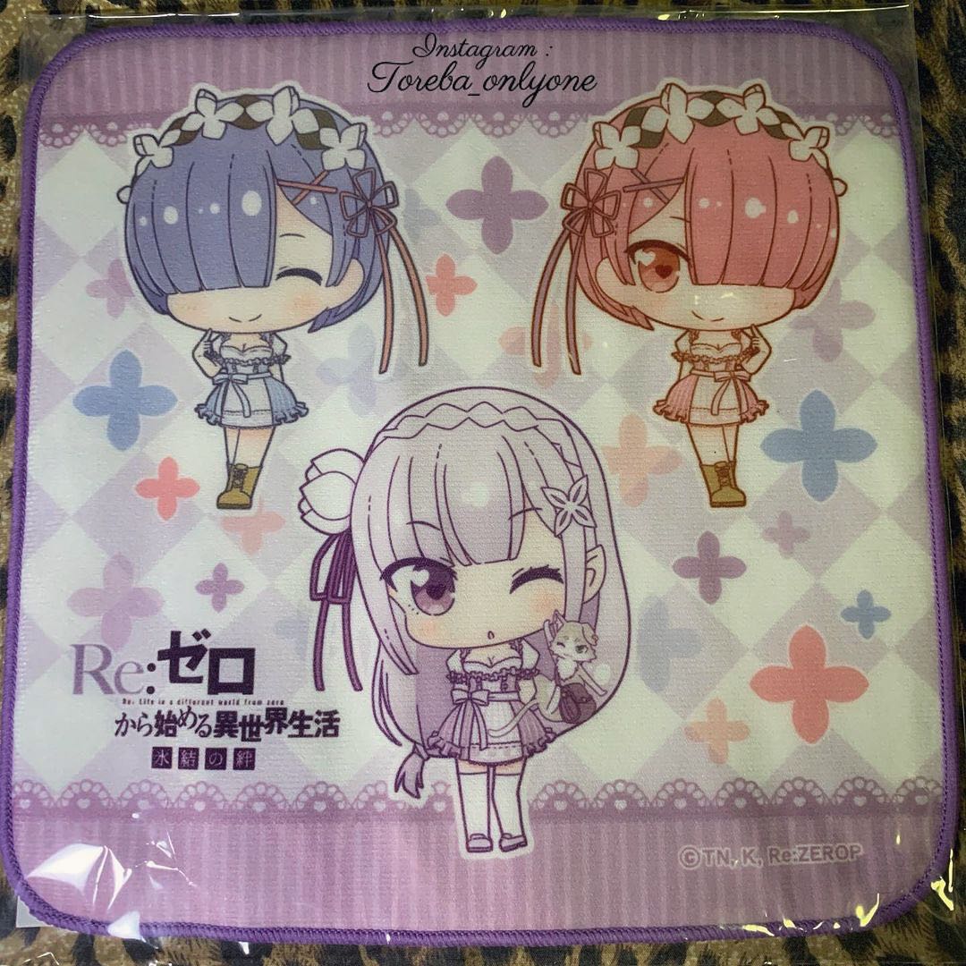 （現貨）Rezero 雷姆 蕾姆 拉姆 愛蜜莉雅 emilia emt 從零 re0 氷結の絆×SWEETS PARADISE 限定 毛巾 冰結之絆 劇場版 大電影, 興趣及遊戲, 玩具 ...