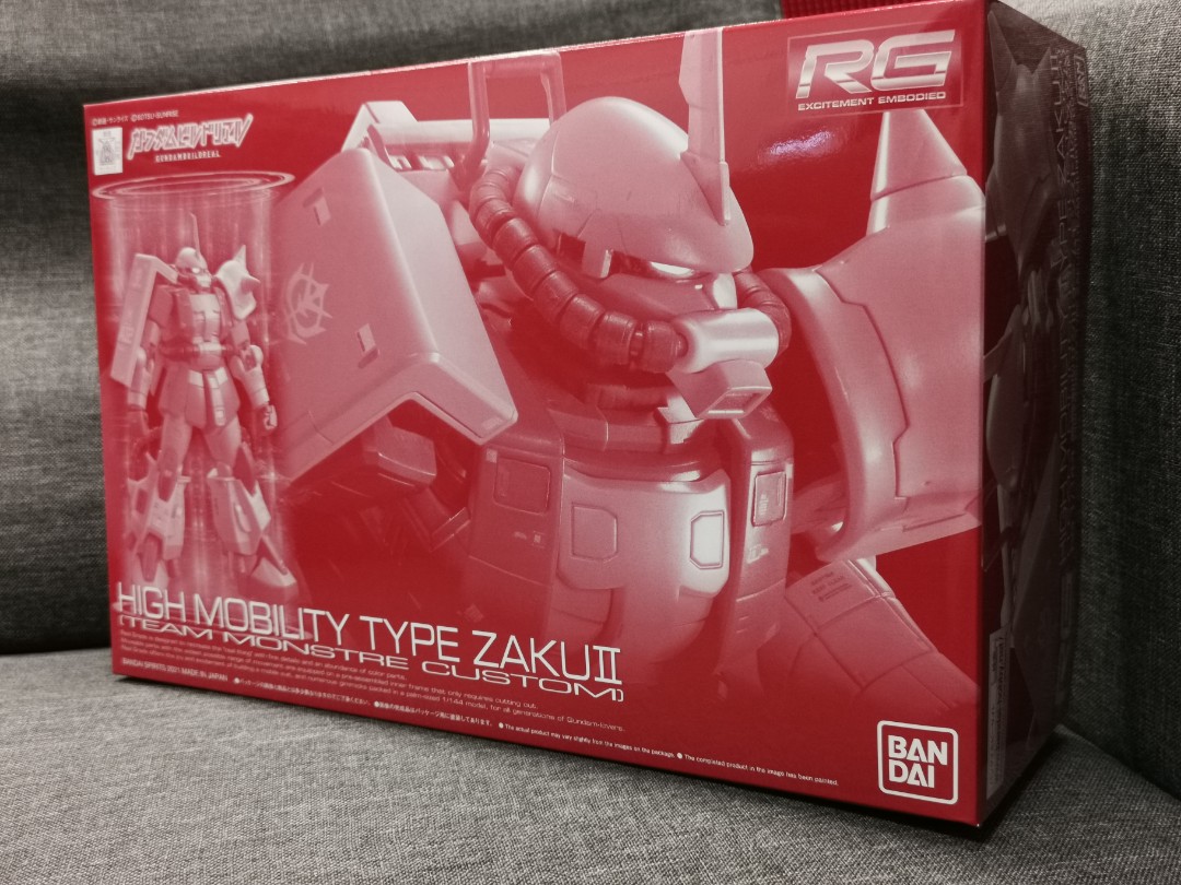 RG 1/144 High Mobility Type Zaku II [Team Monstre Custom], 興趣及遊戲, 玩具 ...