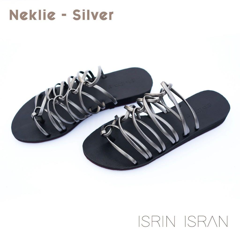 Sandal Necklie by Isrin Isran, Women's Fashion, Footwear, Sandals on Carousell