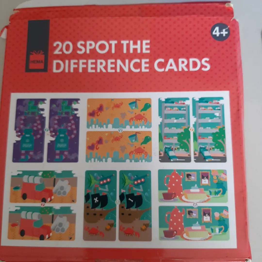 20 Spot the difference cards hema, Toys & Collectibles, Permainan Papan ...