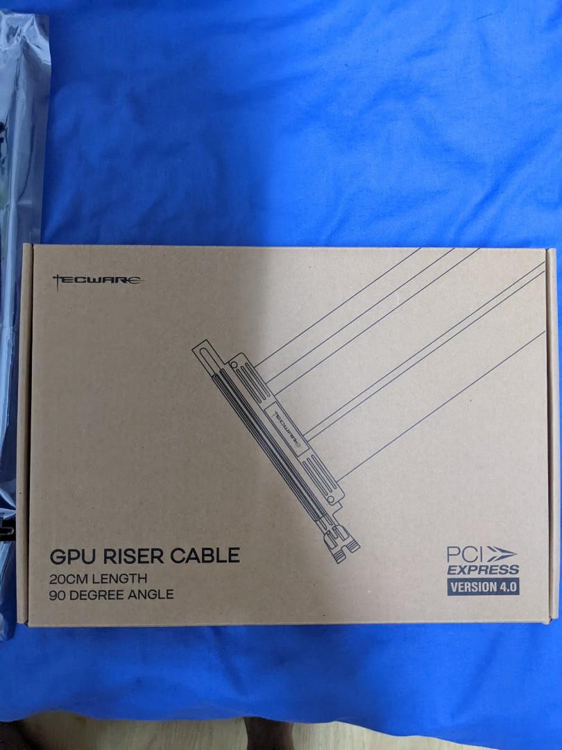 Tecware GPU PCIE PCI.e Riser Cable Gen 4.0 90 Degree, Computers & Tech ...