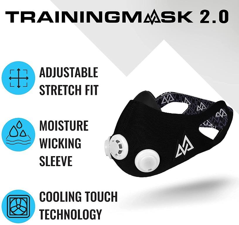 "Training Mask 2.0 [Original Black] Elevation, Fitness Mask, Workout ...