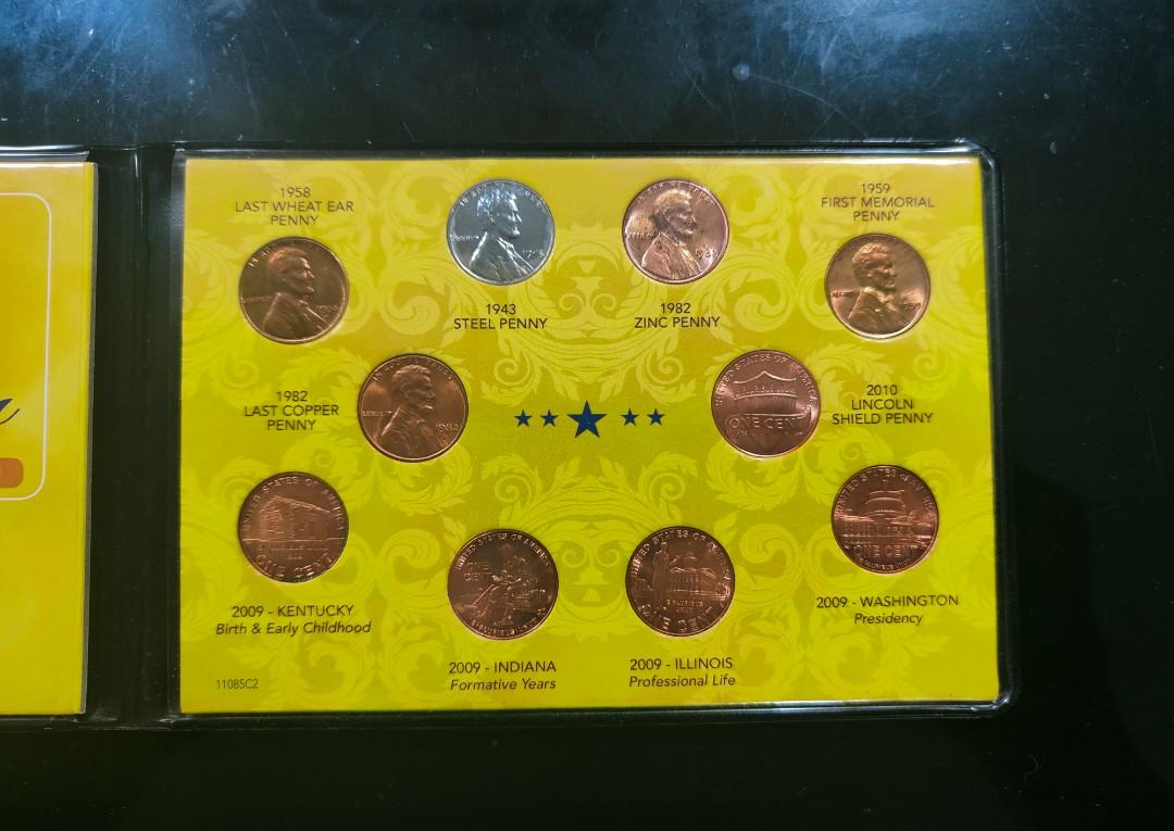 US Complete Lincoln Penny Design Collection Coin Set(3), Hobbies & Toys ...