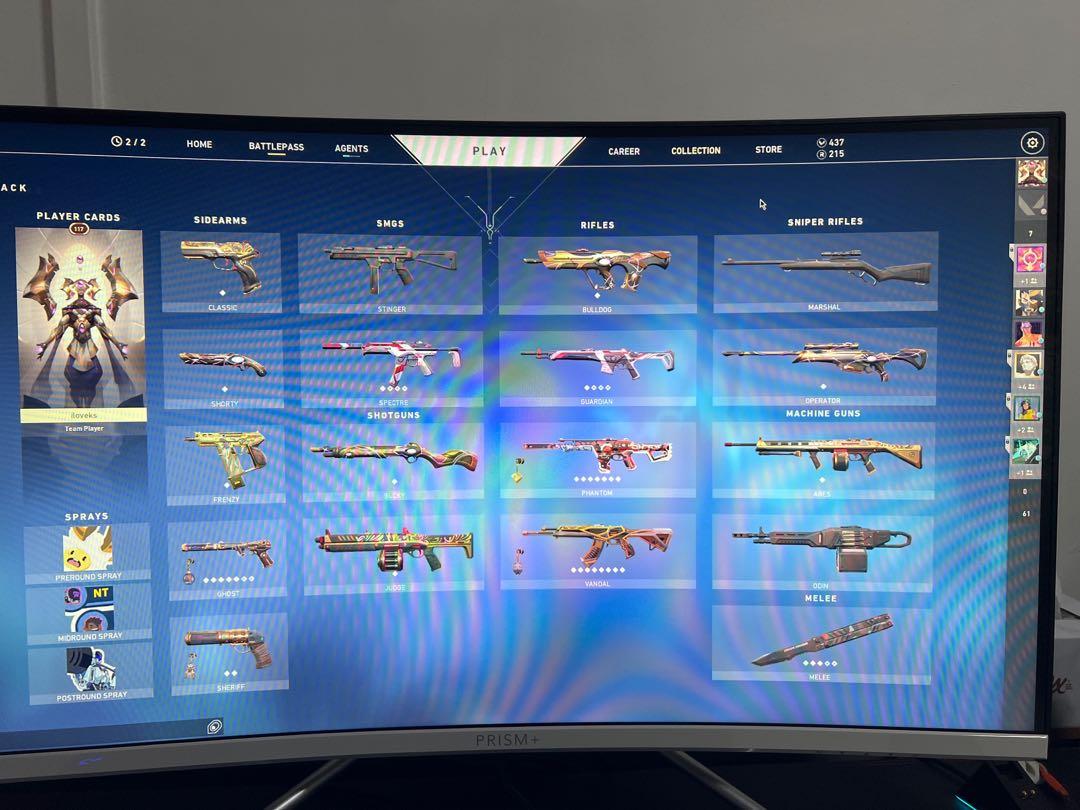 Valorant plat 3 account with many skins, Video Gaming, Gaming ...