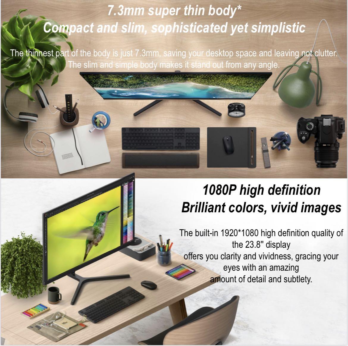 Xiaomi Mi 23.8”inch Desktop Monitor 1C - 24”inch IPS Xiaomi Monitor ...