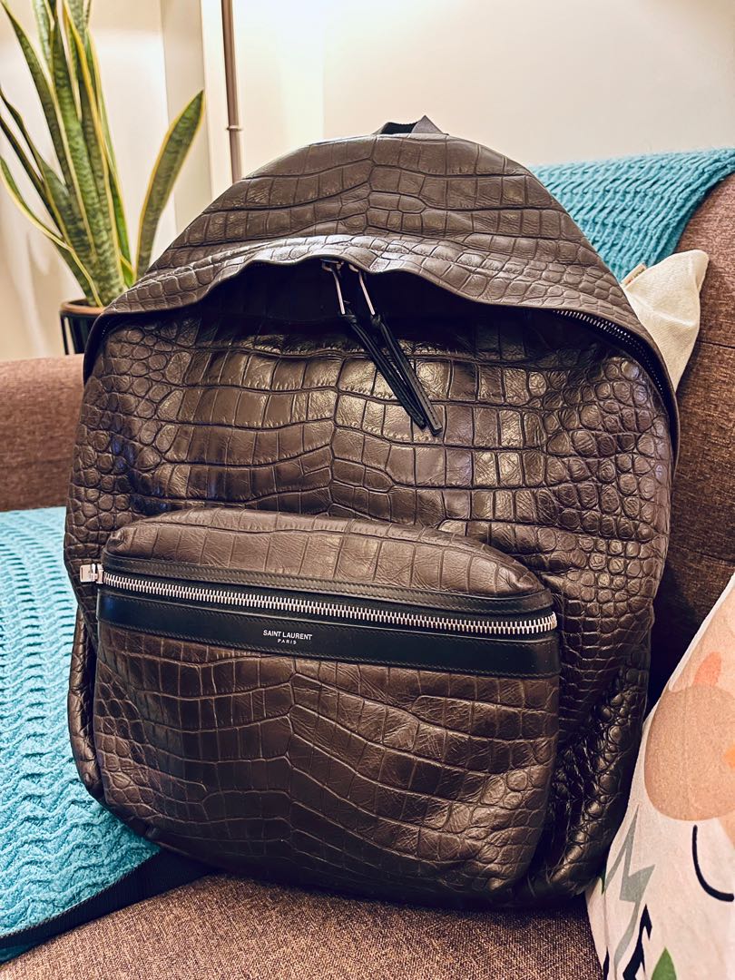 YSL Saint Laurent City Backpack - Dark Anthracite, Men's Fashion, Bags ...