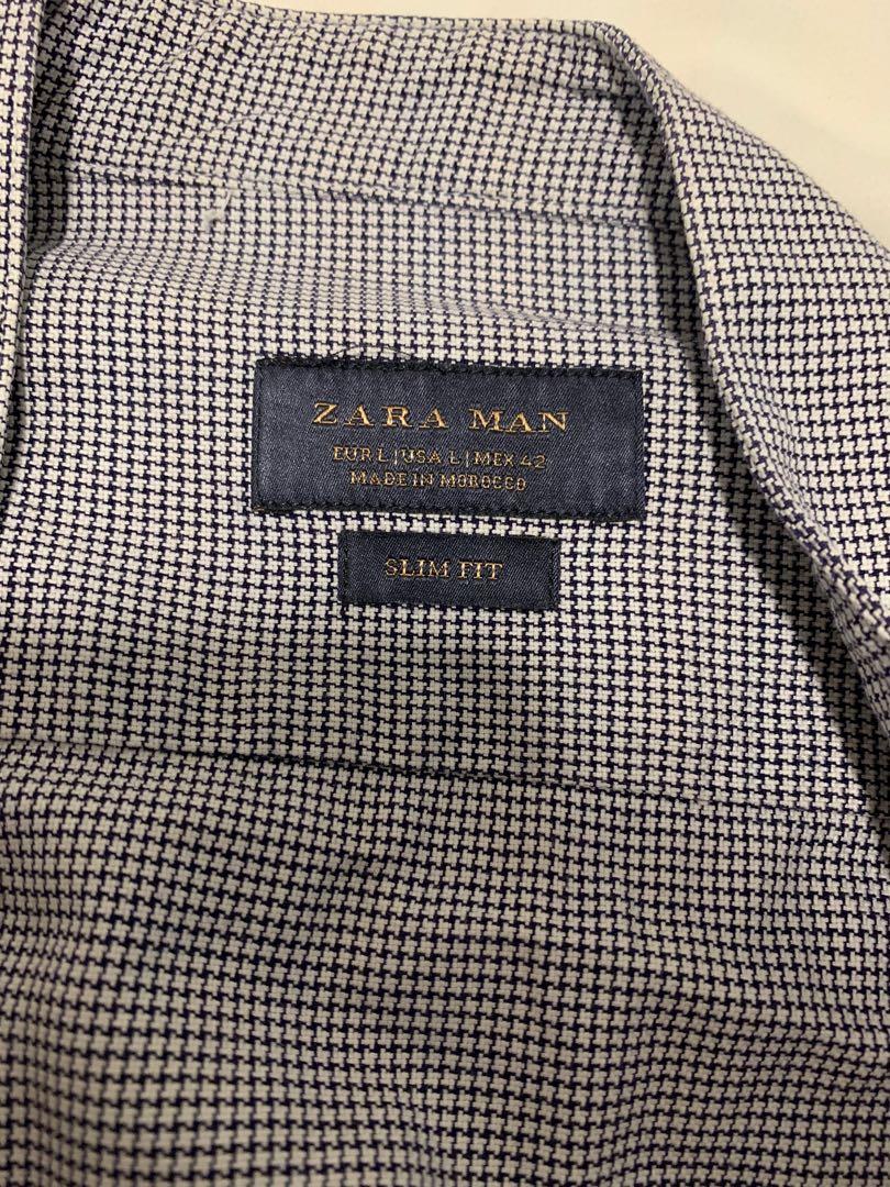 Zara Man Slim Fit Men Formal Shirt, Men's Fashion, Tops & Sets, Formal Shirts on Carousell