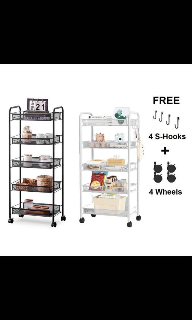5 tier trolley, Furniture & Home Living, Furniture, Shelves, Cabinets ...