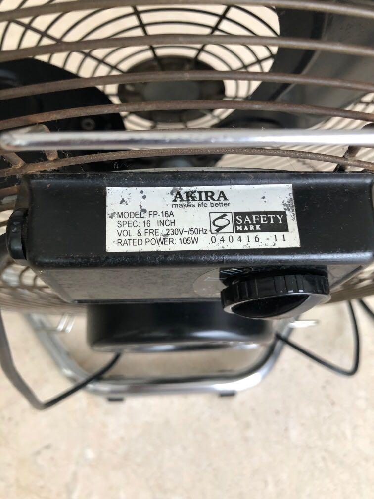 Akira Floor Fan 45cm, TV & Home Appliances, Air Conditioners & Heating ...