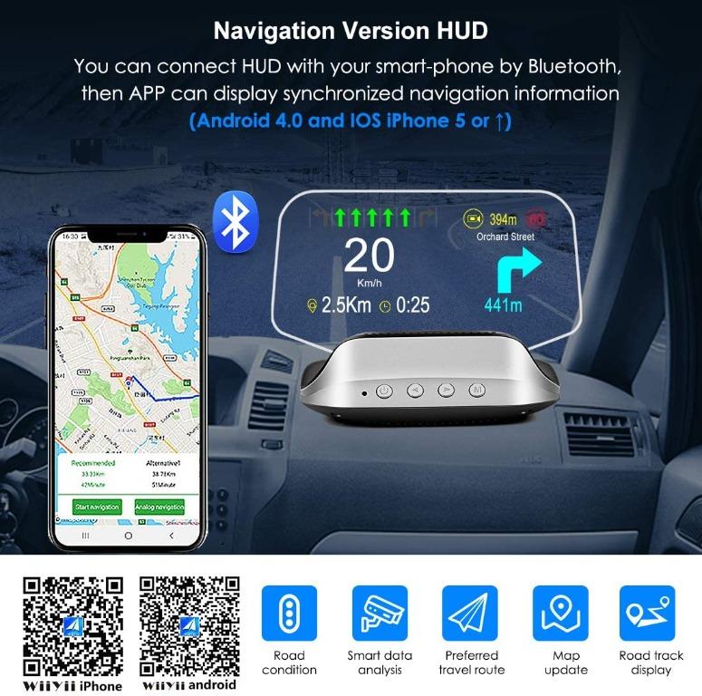"Autopmall heads up display for cars navdy hud for car OBD2+GPS Dual ...
