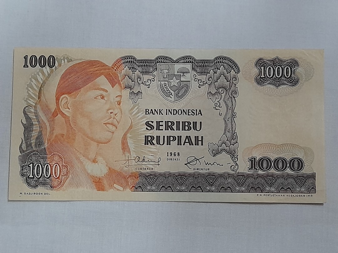 Bank Indonesia 1000 Seribu Rupiah 1968, Hobbies & Toys, Memorabilia ...