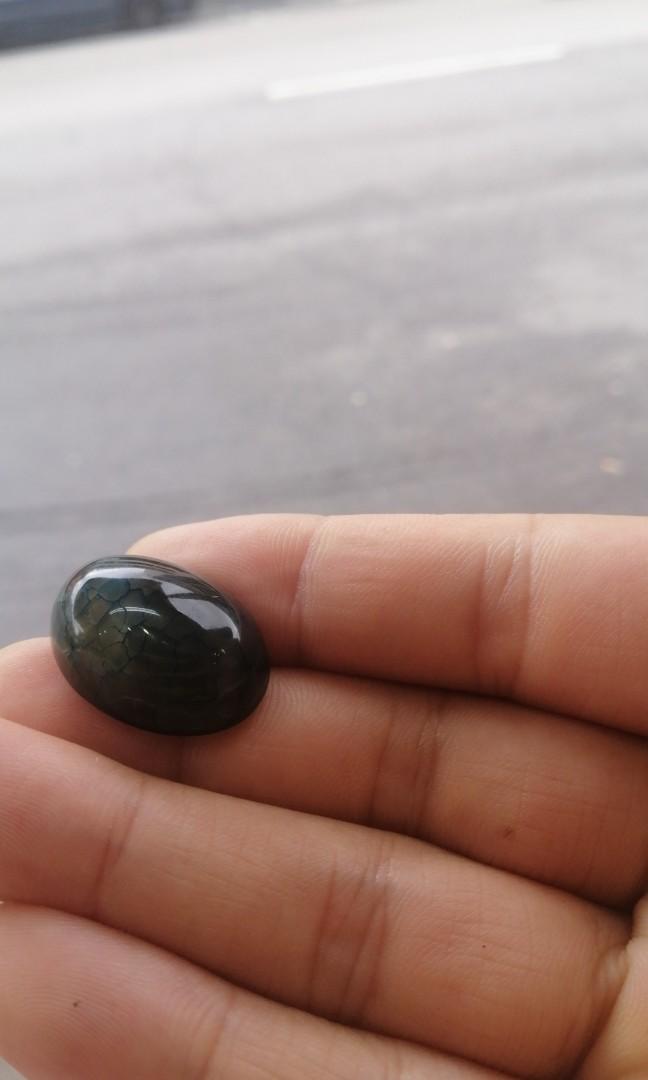 batu akik sisik naga biru, /blue dragon /snake scale stone, Women's ...