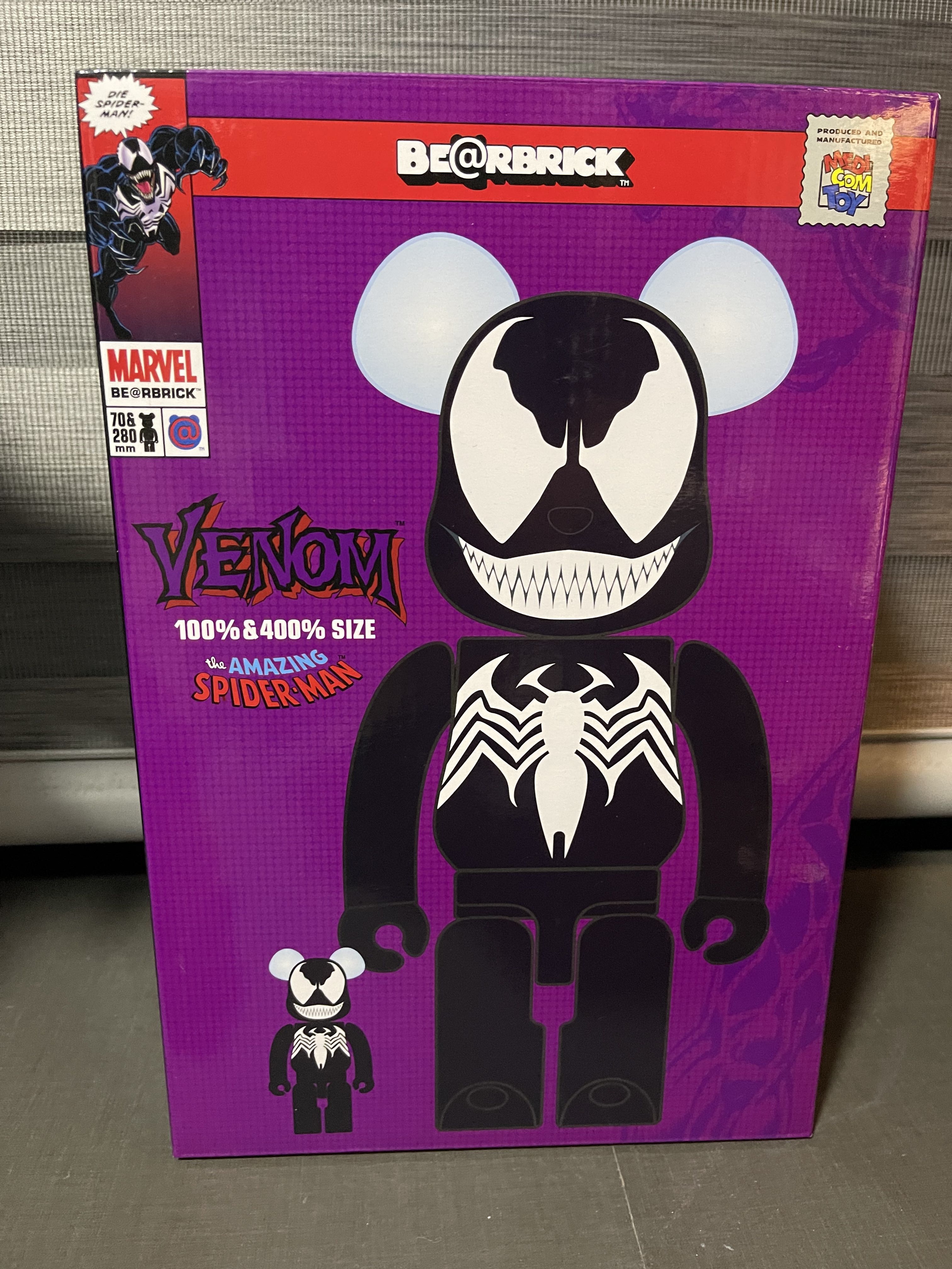 Bearbrick venom 400% Be@rbrick marvel, Hobbies & Toys, Toys & Games on ...