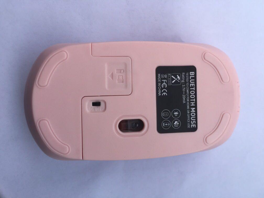 Silent Bluetooth mouse no USB in pastel pink, Computers & Tech, Parts ...
