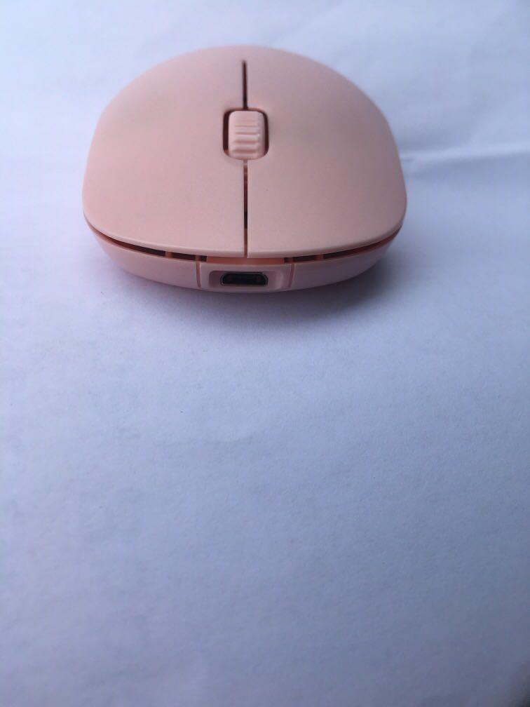 Silent Bluetooth mouse no USB in pastel pink, Computers & Tech, Parts ...