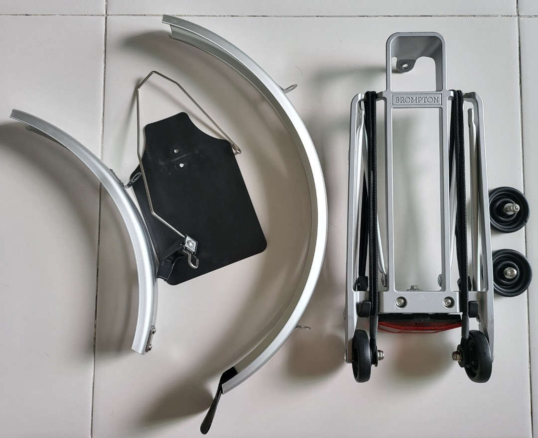 Brompton Rear Rack Set & Front Fender Set (Used), Sports Equipment ...