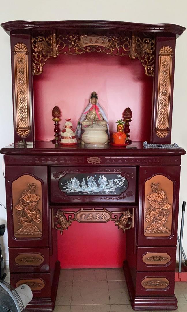 Chinese Buddha table set, Furniture & Home Living, Furniture, Tables ...