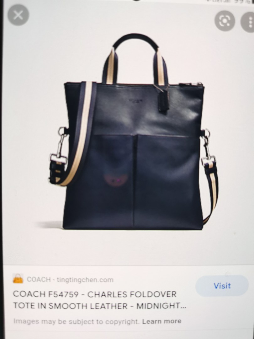 Coach Foldover Tote, Men's Fashion, Bags, Sling Bags on Carousell