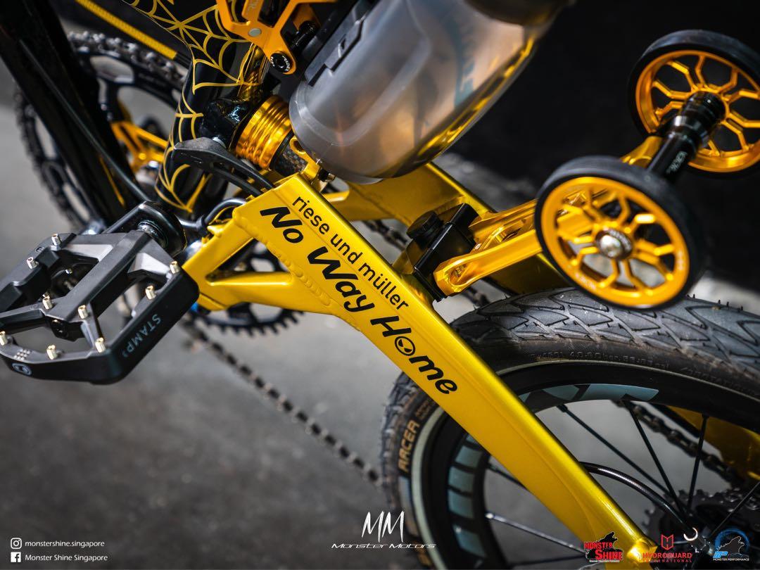 Customisation of bike with spray paint design vinyl stickers concept ...