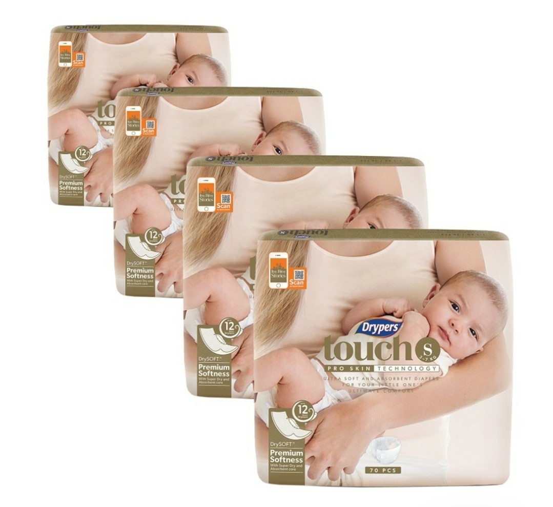 DRYPERS TOUCH S X 3, Babies & Kids, Bathing & Changing, Diapers & Baby ...