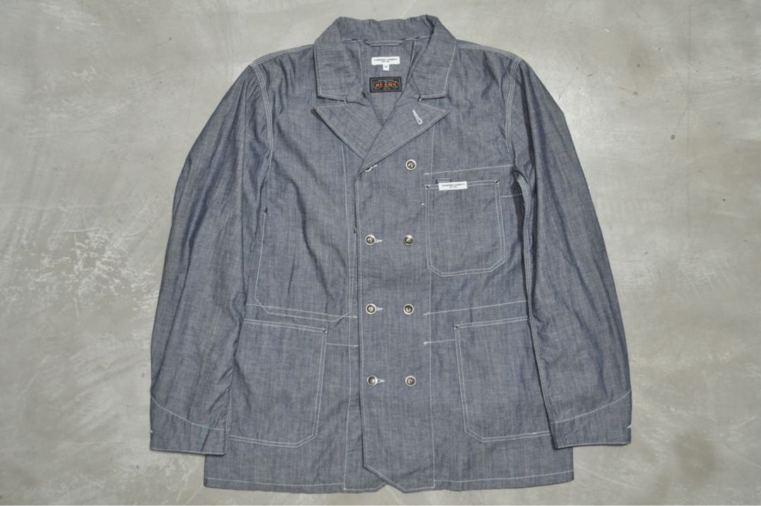 Engineered Garments - Beams - "Blue Color Col" - Railroader Jacket, Men ...