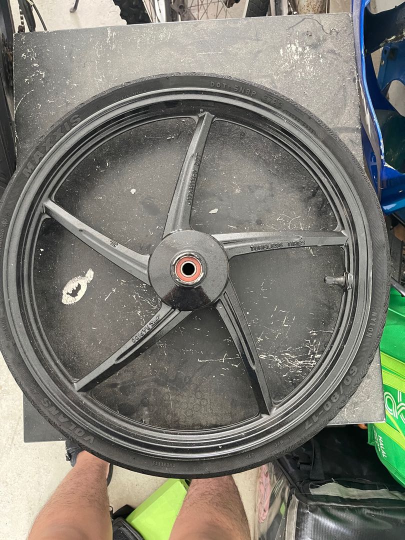 Front Rapido rim *dented*, Motorcycles, Motorcycle Accessories on Carousell