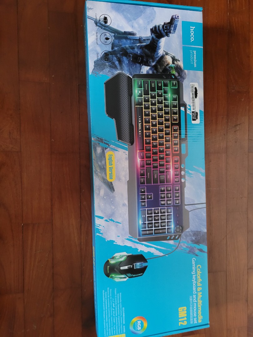 HOCO colorful and multimedia gaming keyboard and mouse set, Computers ...