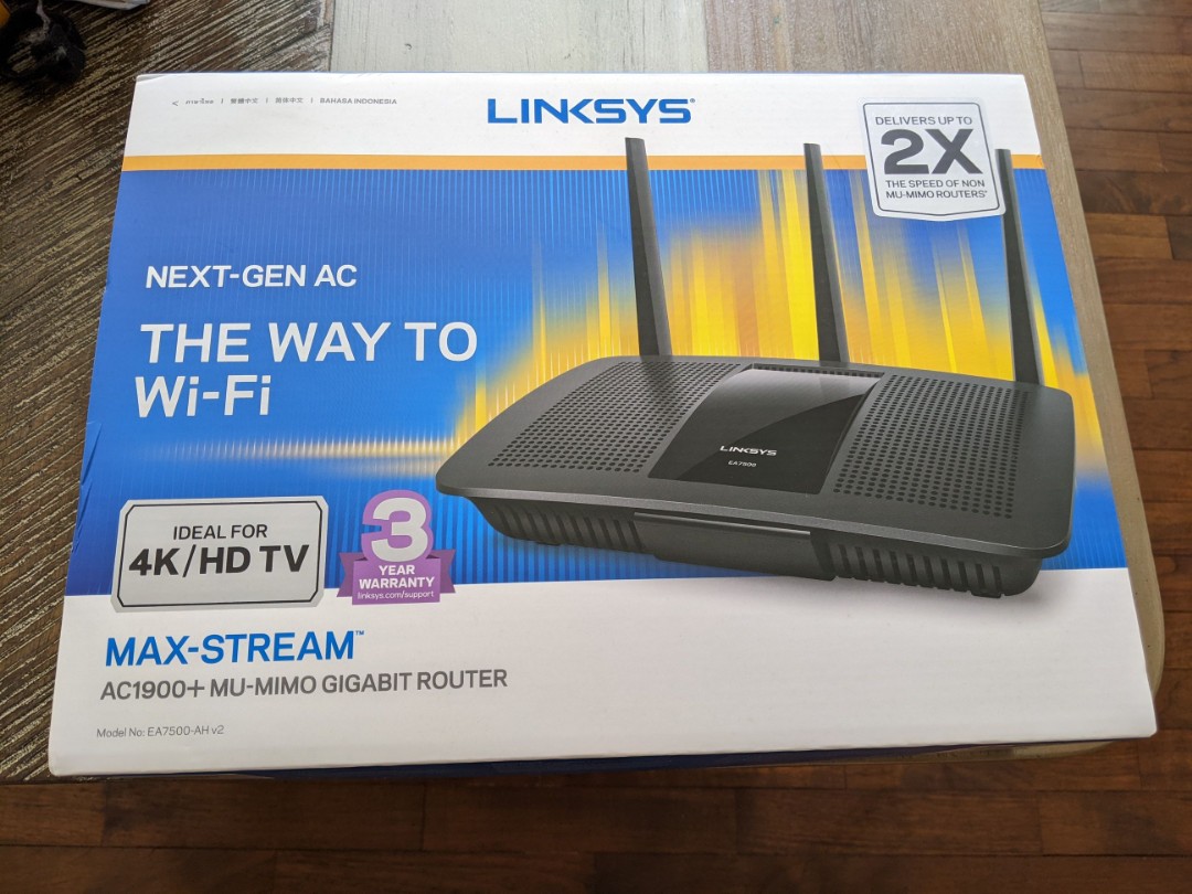 Linksys AC1900 Gigabit router, Computers & Tech, Parts & Accessories ...