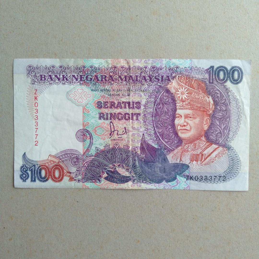 Malaysia 100 ringgit EF paper bank note, Hobbies & Toys, Memorabilia ...