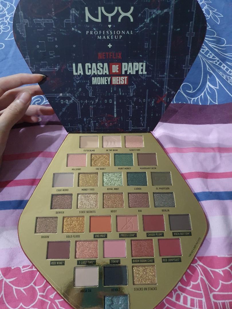 NYX x Money Heist Mask Color Palette, Beauty & Personal Care, Face ...