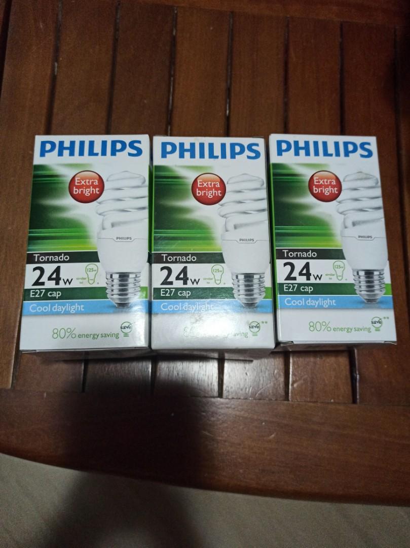 Philips 24w Tornado bulbs New, Furniture & Home Living, Lighting & Fans ...