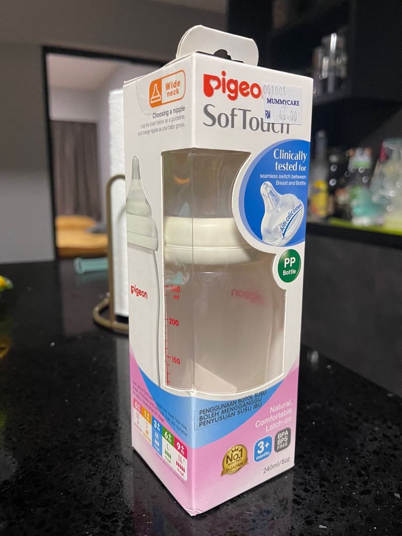 Pigeon SoftTouch bottle 240ml, Babies & Kids, Nursing & Feeding ...