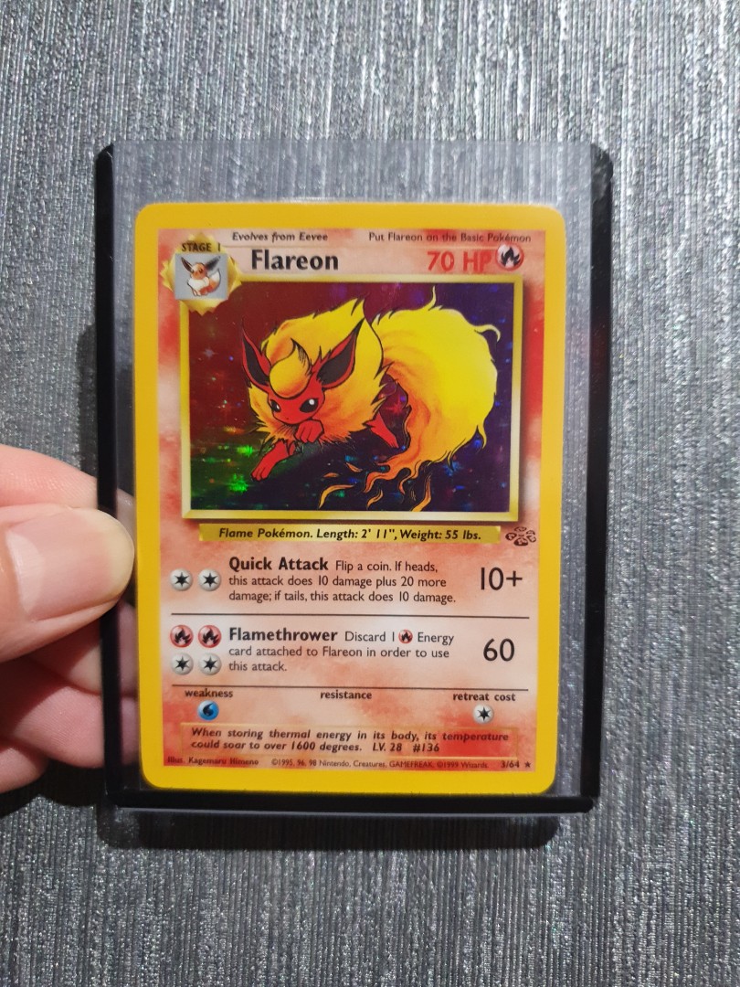 Pokemon TCG Jungle Flareon Holo Rare Card, Hobbies & Toys, Toys & Games ...