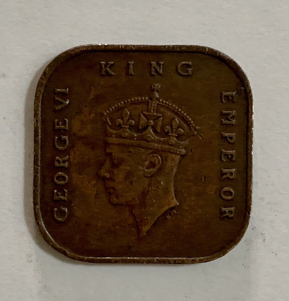Rare 1945 Malaya King George VI 1 Cent Square Coin, Hobbies & Toys ...