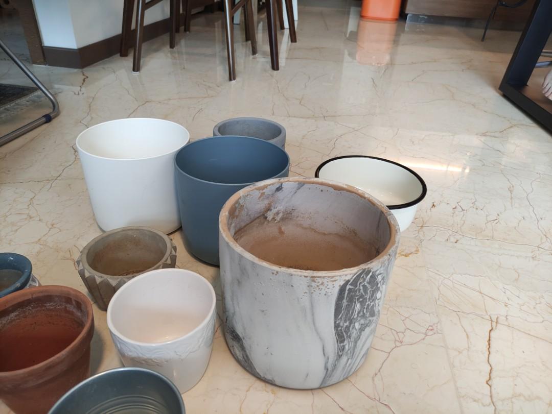 Set of 13 Pots/Planters, Furniture & Home Living, Gardening, Pots ...