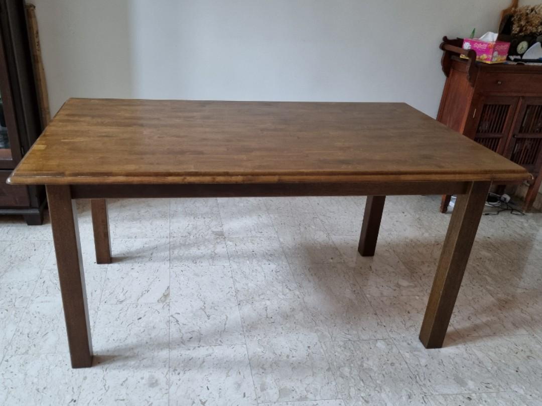 Solid Beech Wood dining table, Furniture & Home Living, Furniture ...