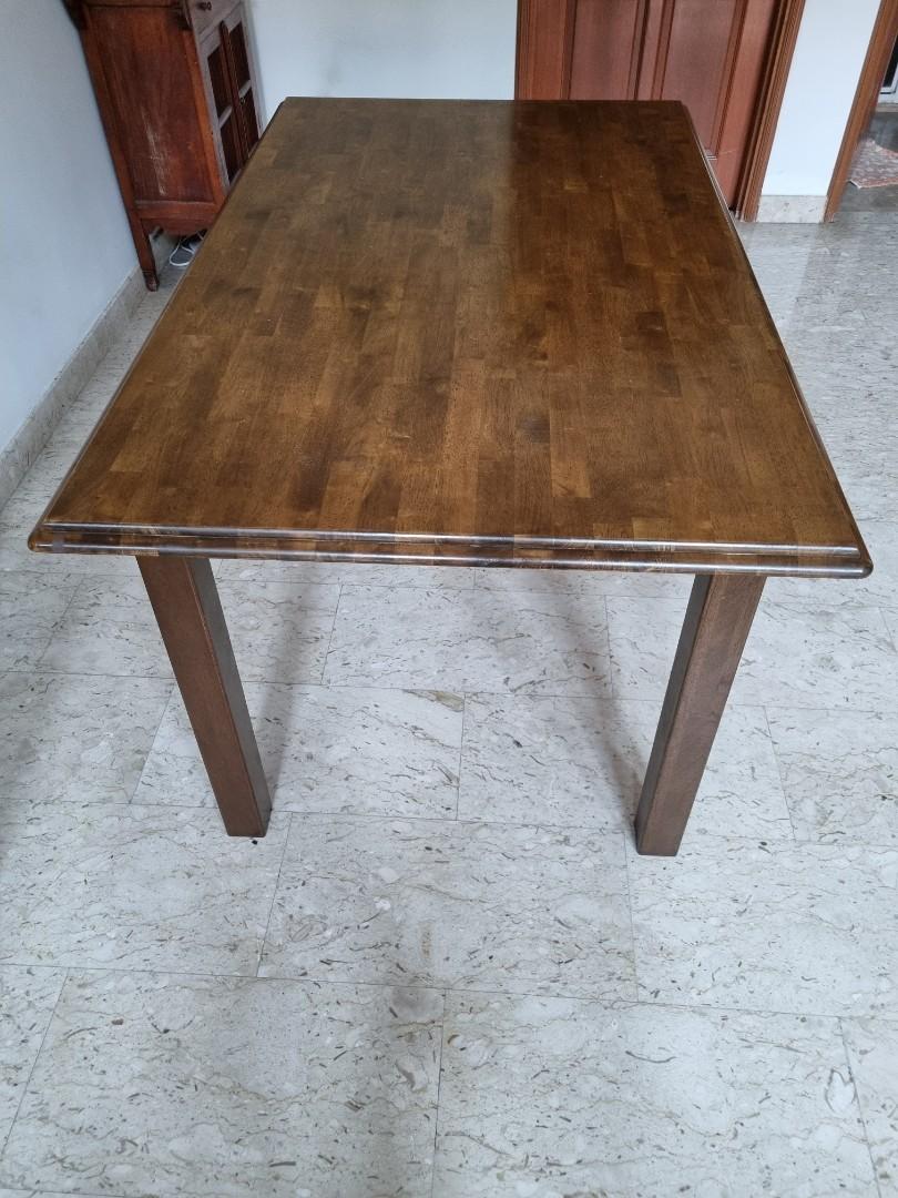 Solid Beech Wood dining table, Furniture & Home Living, Furniture ...