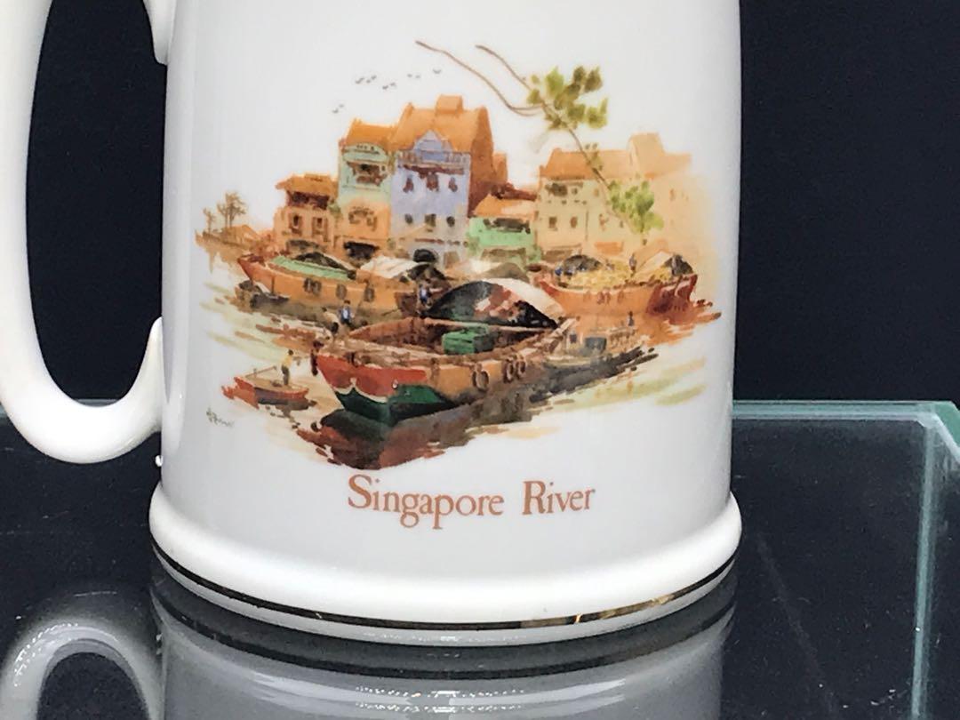 Tiger Beer Pint Mug: The Singapore River, Furniture & Home Living ...