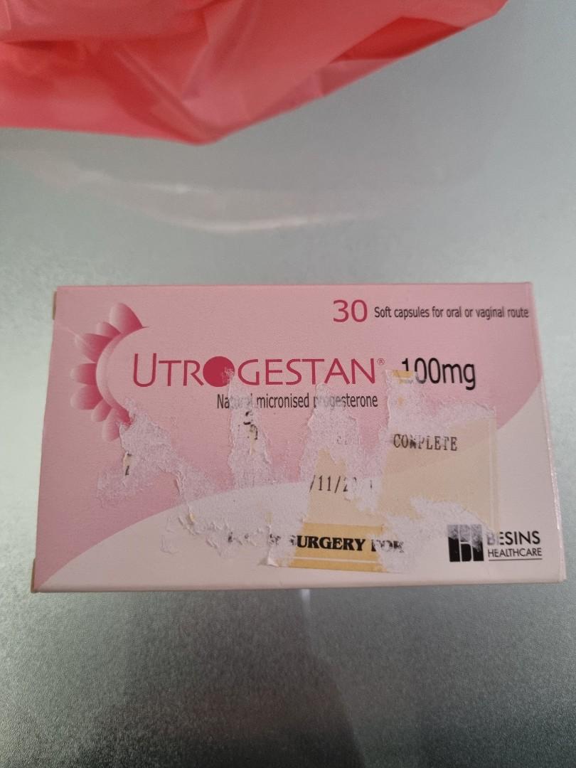 Utrogestan 100mg 30 capsules, Health & Nutrition, Health Supplements ...