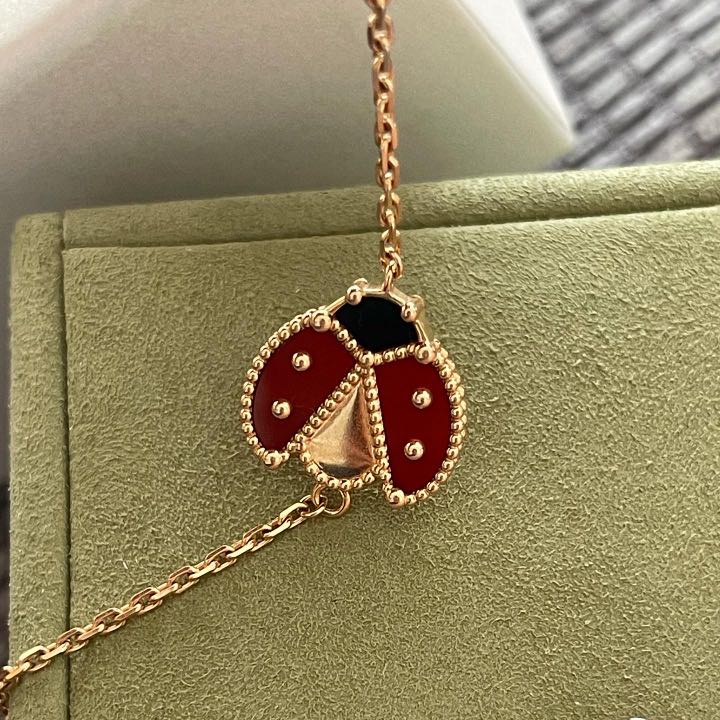 Van Cleef lady bug open wing rose gold bracelet, Luxury, Accessories on ...