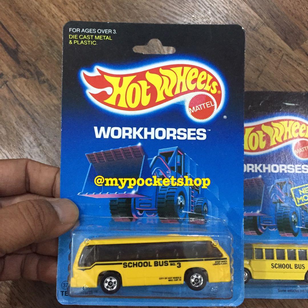Vintage Hot Wheels TEAM BUS & SCHOOL BUS / 1987 & 1989 Hotwheels ...