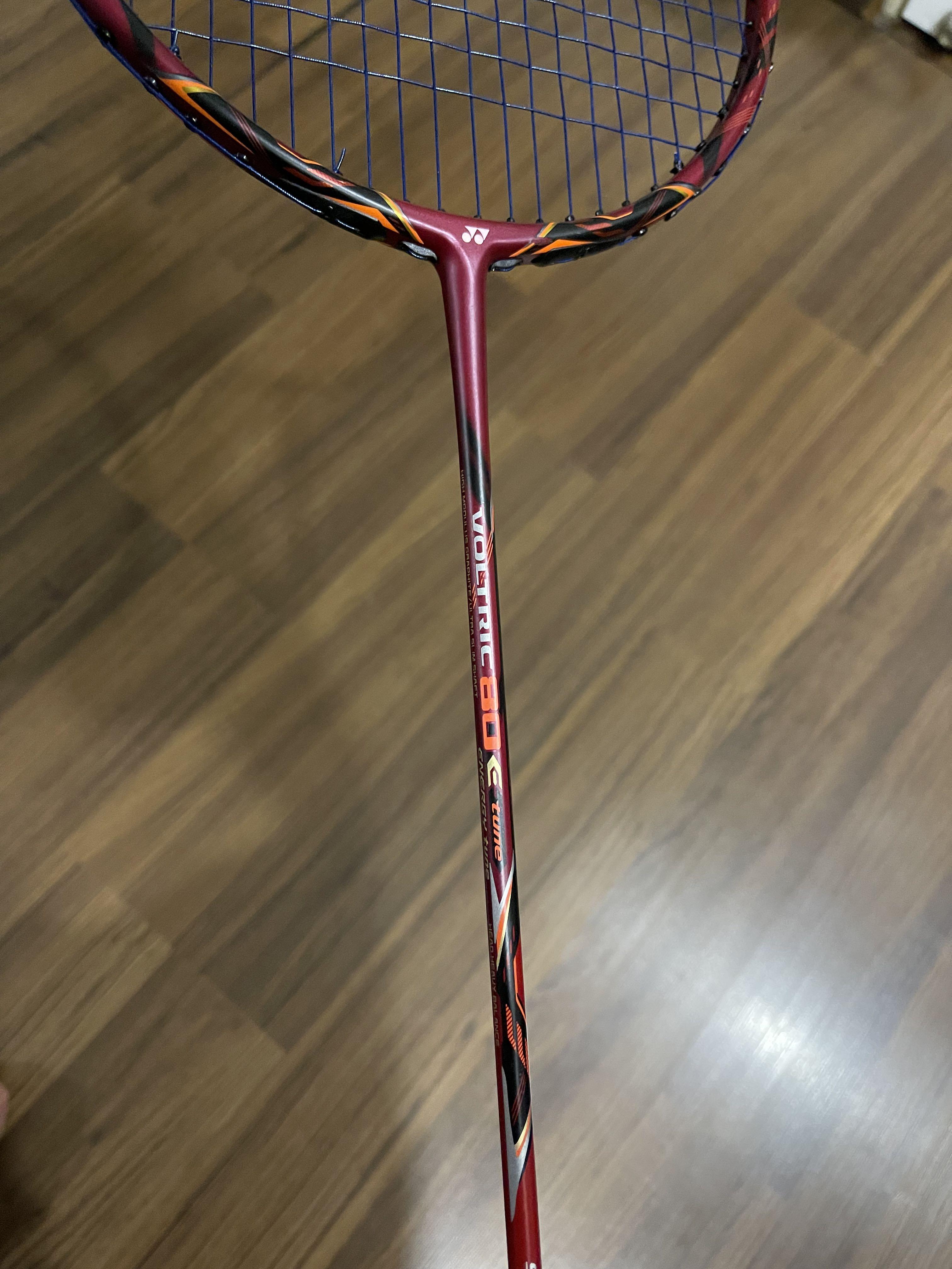 Yonex Voltric 80 E-tune Badminton Racket (4U G5), Sports Equipment ...